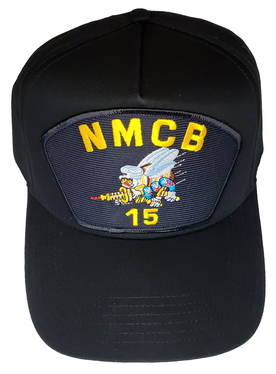 NMCB-15 Seabees Hat - Black Golf - Veteran Owned Business | HATNPATCH