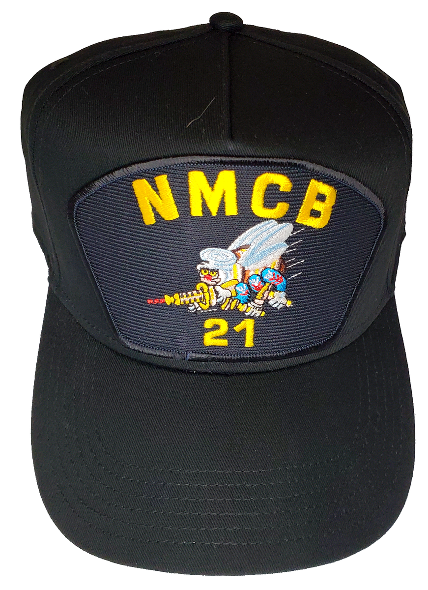 NMCB-21 Seabees Hat - Black Golf - Veteran Owned Business | HATNPATCH