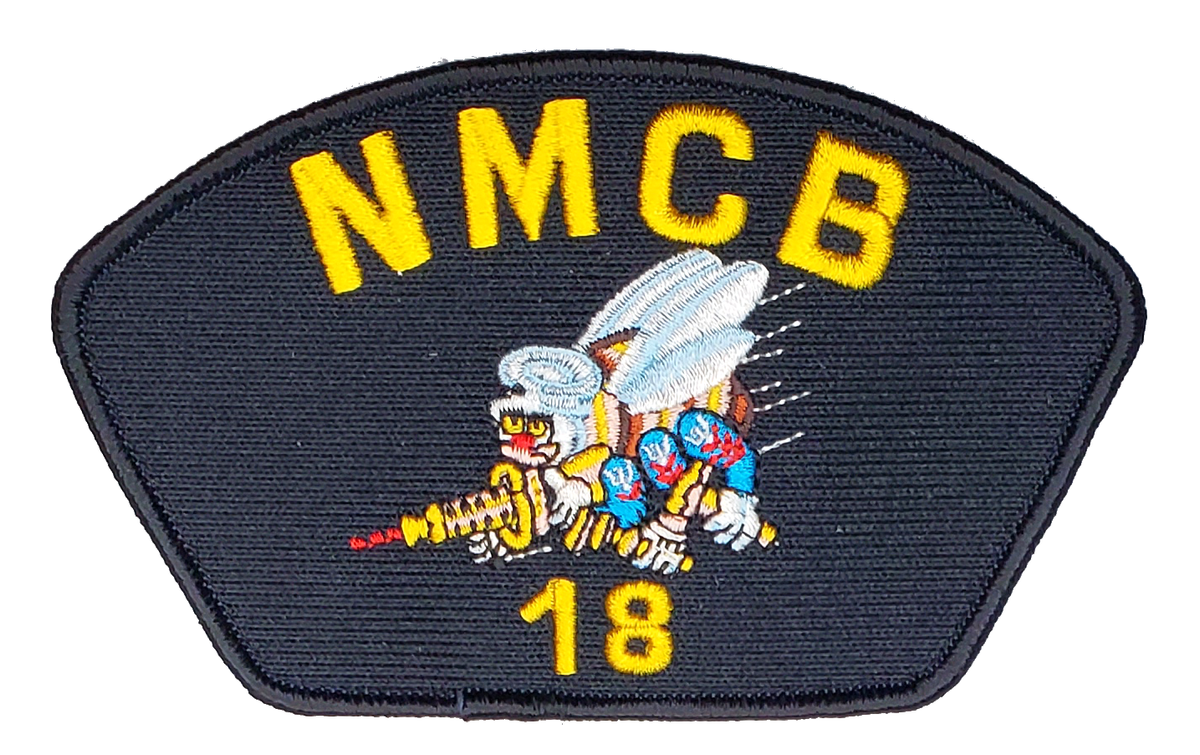 NMCB-18 Seabees Patch - Great Color - Veteran Owned Business | HATNPATCH