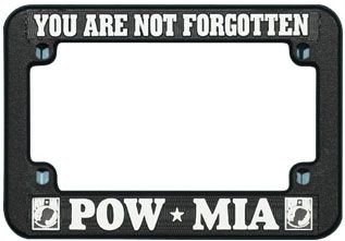 ***CLOSEOUT*** POW/MIA Logo Heavy Plastic Motorcycle License Plate ...