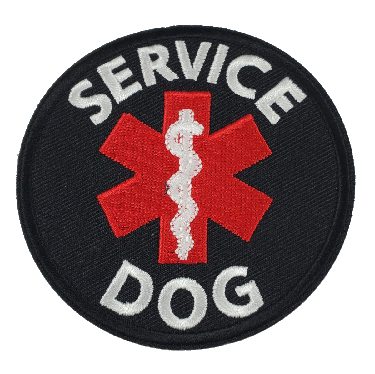 Service Dog Round Patch - Veteran Owned Business | HATNPATCH