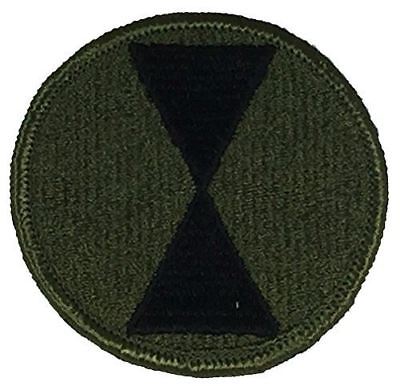 US ARMY 7TH SEVENTH INFANTRY DIVISION ID PATCH HOURGLASS BAYONET DIV ...
