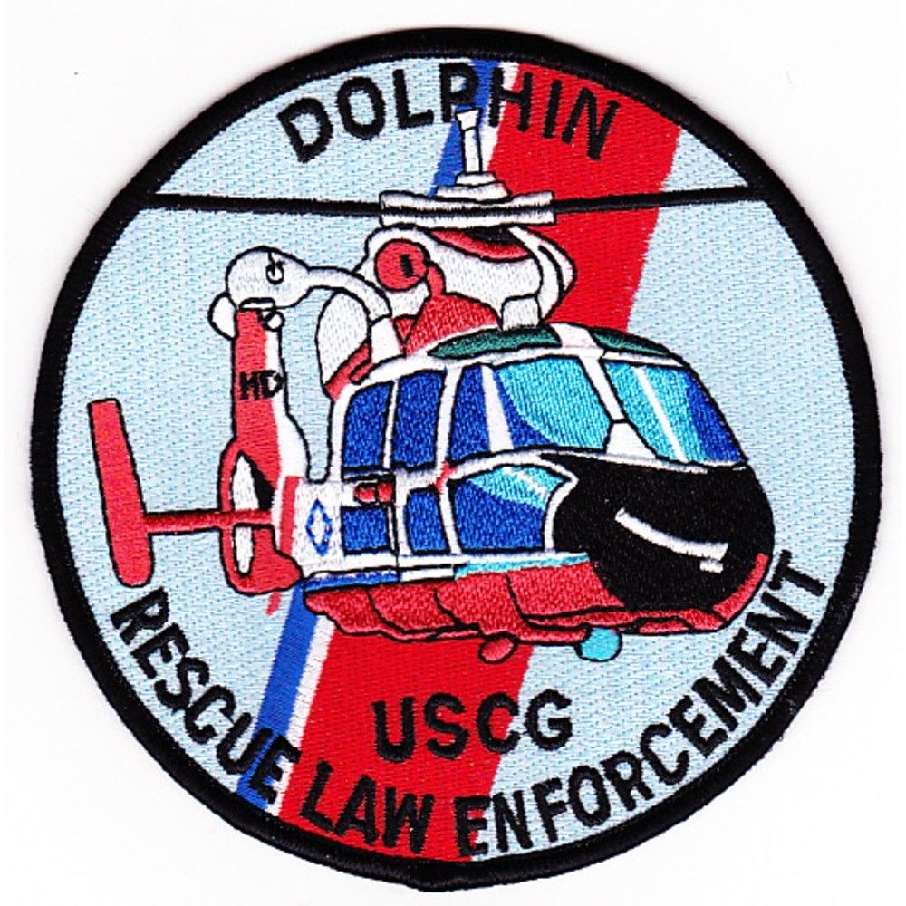 USCG COAST GUARD HH-65 DOLPHIN HELICOPTER PATCH RESCUE LAW ENFORCEMENT ...
