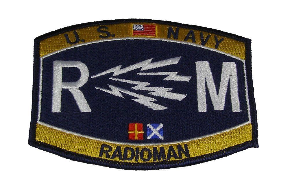 USN NAVY RM RADIOMAN MOS RATING PATCH SAILOR VETERAN | HATNPATCH