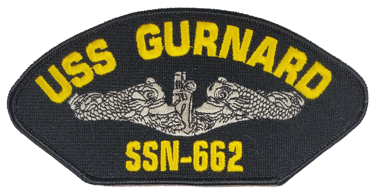USS GURNARD SSN-662 Ship Patch - Silver Dolphins - Great Color ...