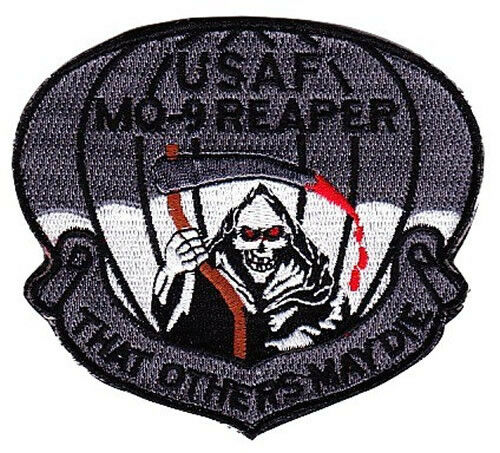 USAF AIR FORCE MQ-9 REAPER PATCH UAV UNMANNED AERIAL VEHICLE UAS HOOK ...