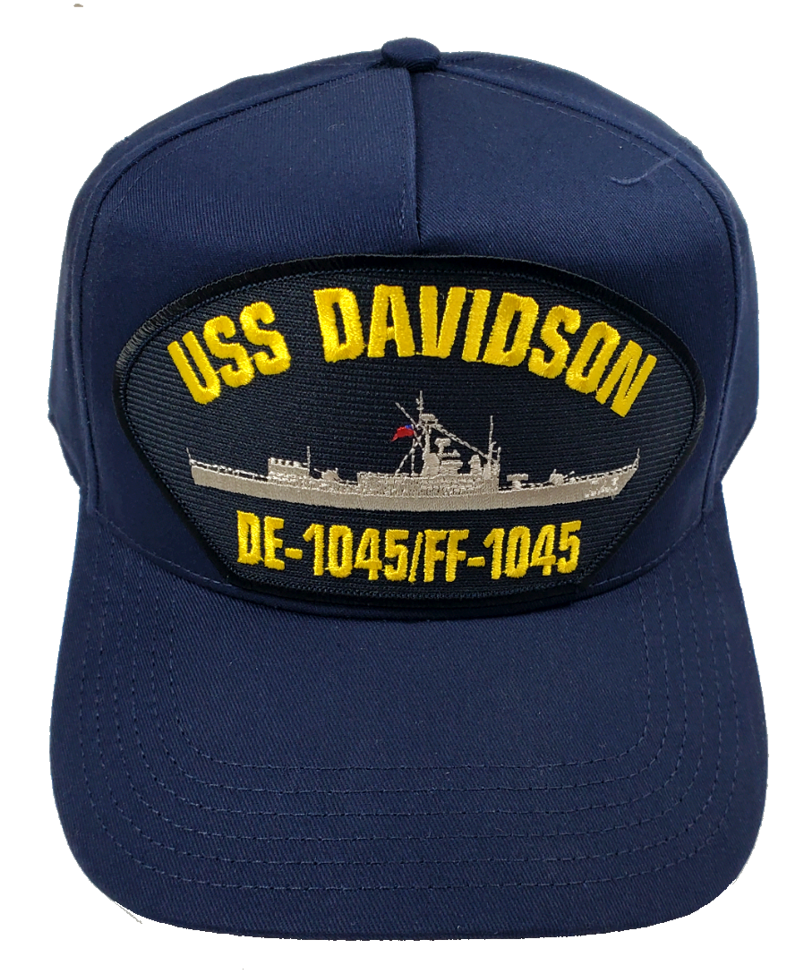 USS DAVIDSON DE-1045/FF-1045 SHIP HAT - Navy Blue - Veteran Family ...