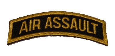 AIR ASSAULT TAB ROCKER PATCH VTOL HELICOPTER DOPE ON A ROPE RAPPELLING ...