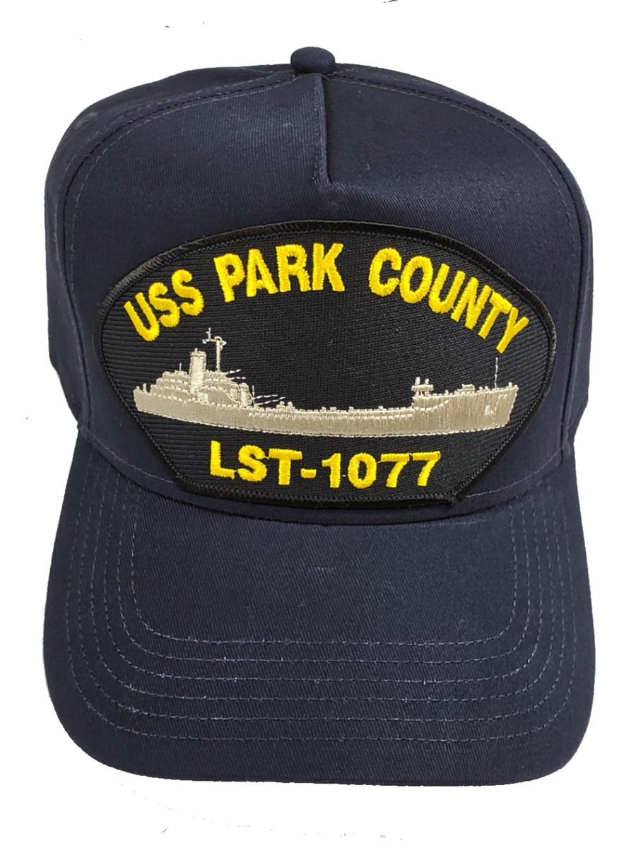 USS Park County LST-1077 Ship HAT - Navy Blue - Veteran Owned Business ...
