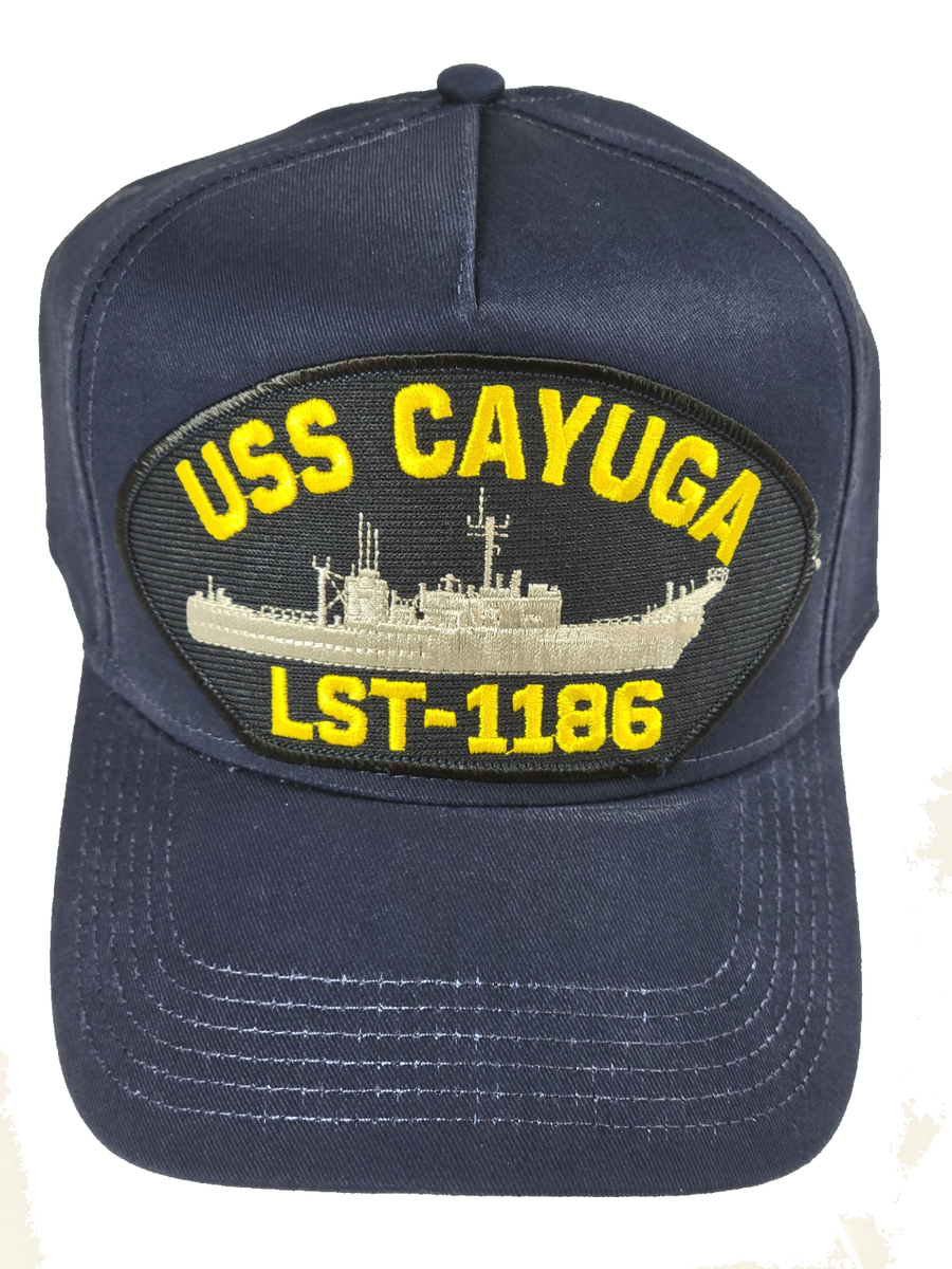 USS Cayuga LST-1186 Ship HAT - Navy Blue - Veteran Owned Business ...