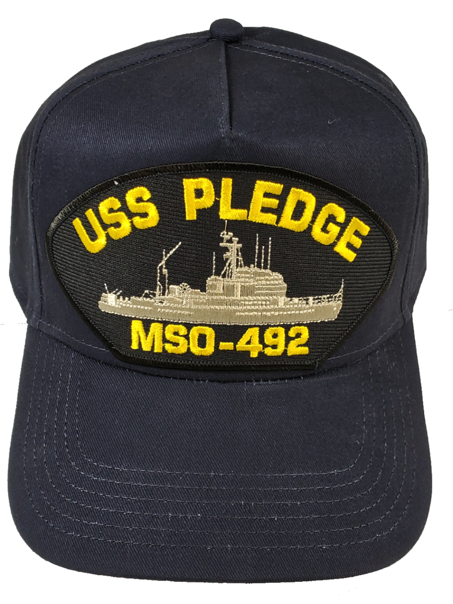 USS Pledge MSO-492 Ship HAT - Navy Blue - Veteran Owned Business ...