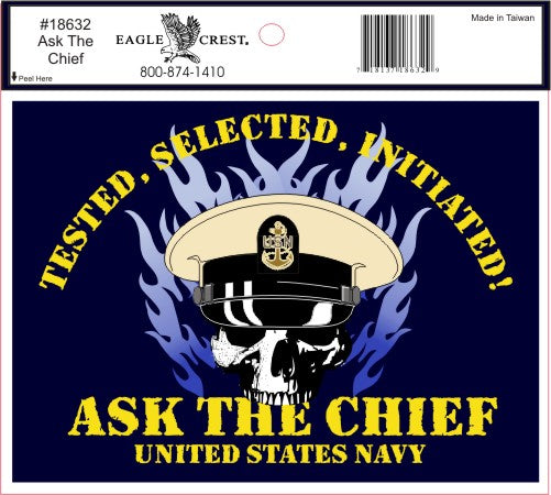 ASK THE CHIEF USN DECAL | HATNPATCH