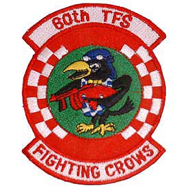 80th Tactical Fighter Squadron TFS Fighting Crows Air Force Patc ...