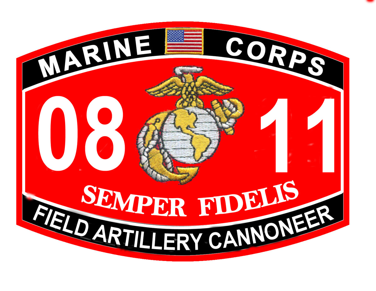 USMC Marine Corps 0811 Field Artillery Cannoneer MOS Patch | HATNPATCH