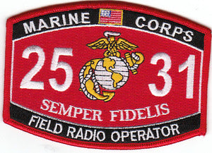 US Marine Corps 2531 Field Radio Operator MOS Patch | HATNPATCH