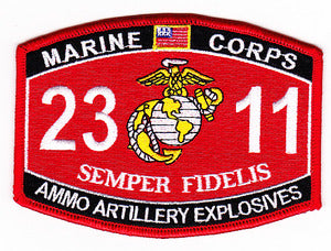 US Marine Corps 2311 AMMO Artillery Explosives MOS Patch #2 | HATNPATCH