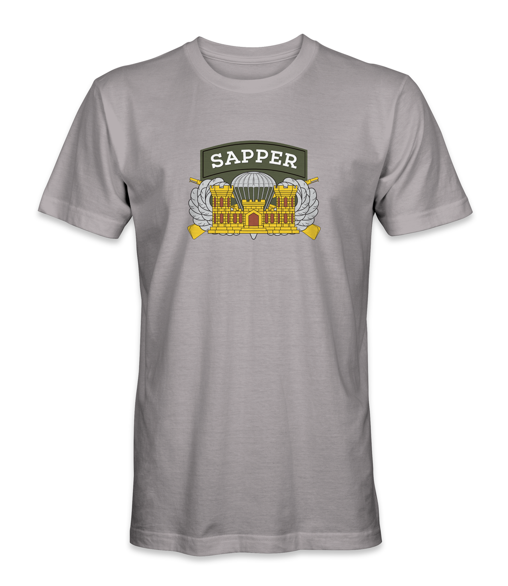 US Army SAPPER With Engineer Castle T-Shirt | HATNPATCH