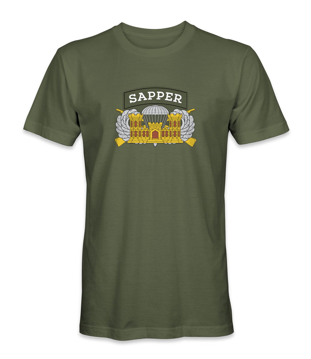 US Army SAPPER With Engineer Castle T-Shirt | HATNPATCH