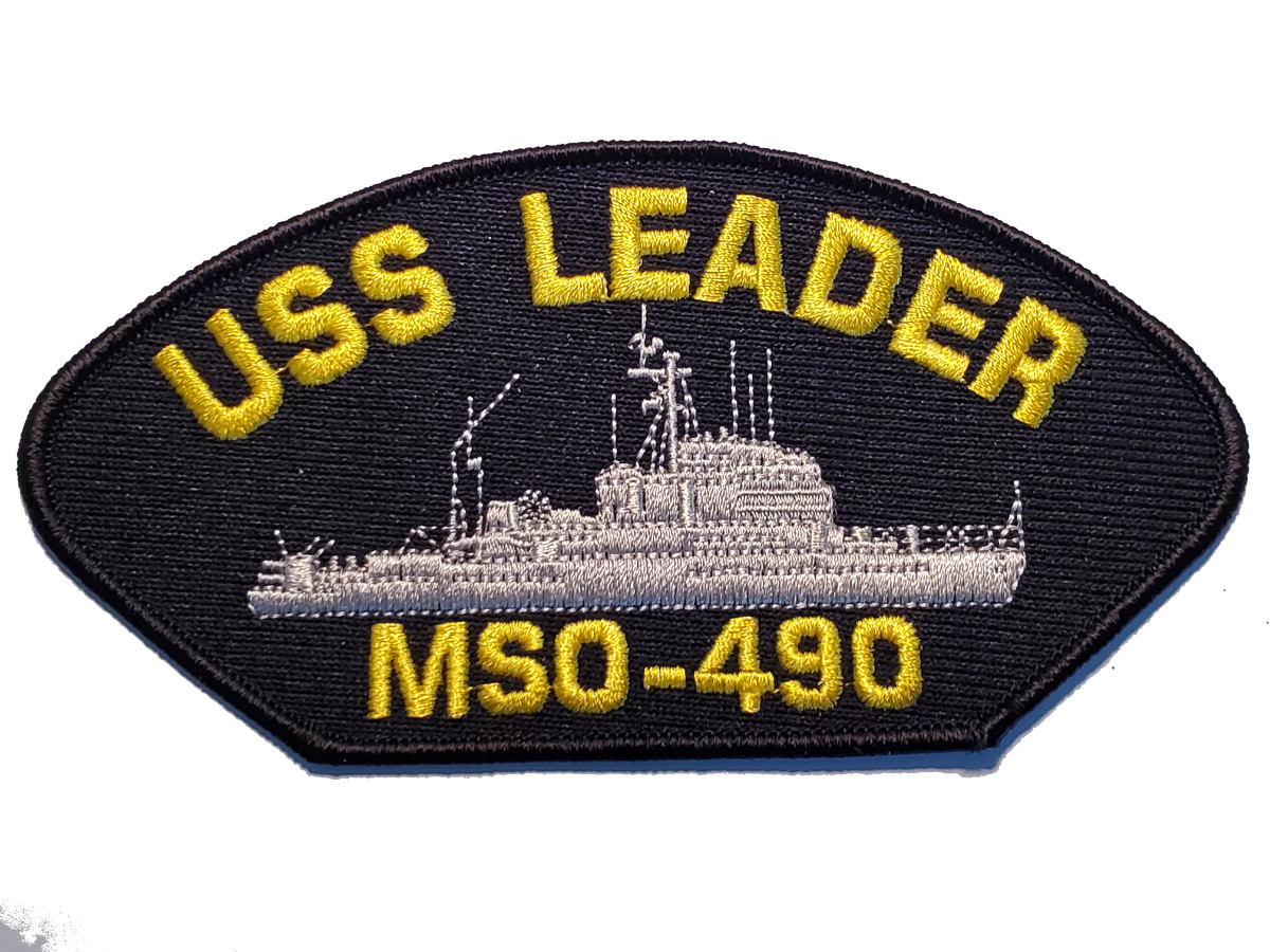 USS Leader MSO-490 Ship Patch - Great Color - Veteran Owned Business ...