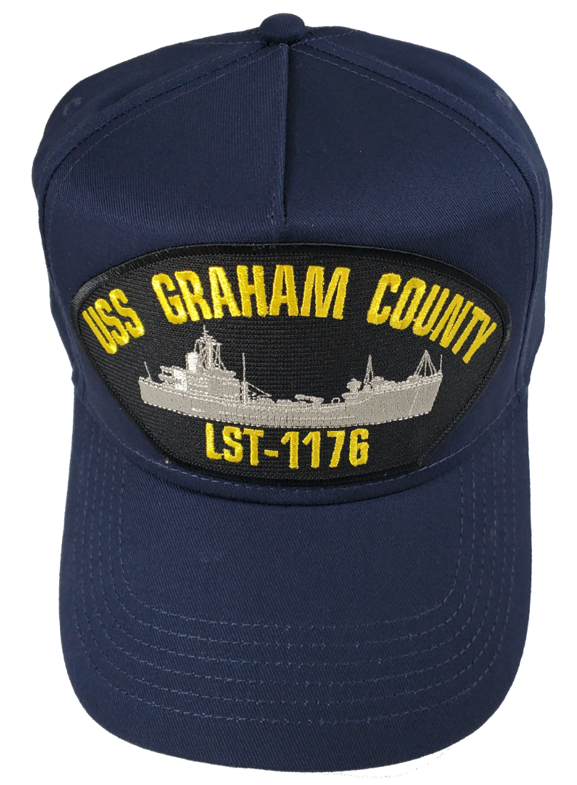 USS GRAHAM COUNTY LST-1176 SHIP HAT - NAVY BLUE - Veteran Owned ...