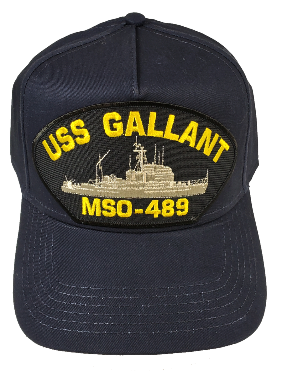 USS Gallant MSO-489 Ship HAT - Navy Blue - Veteran Owned Business ...