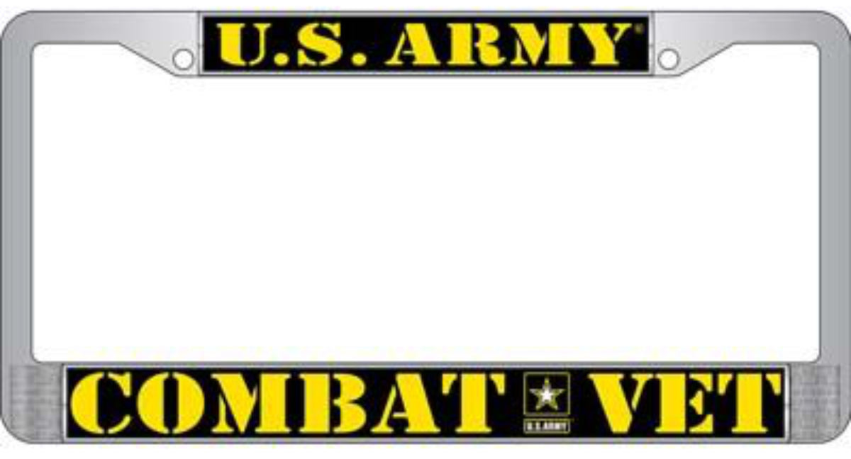U.S. Army Combat Veteran License Plate Frame | HATNPATCH